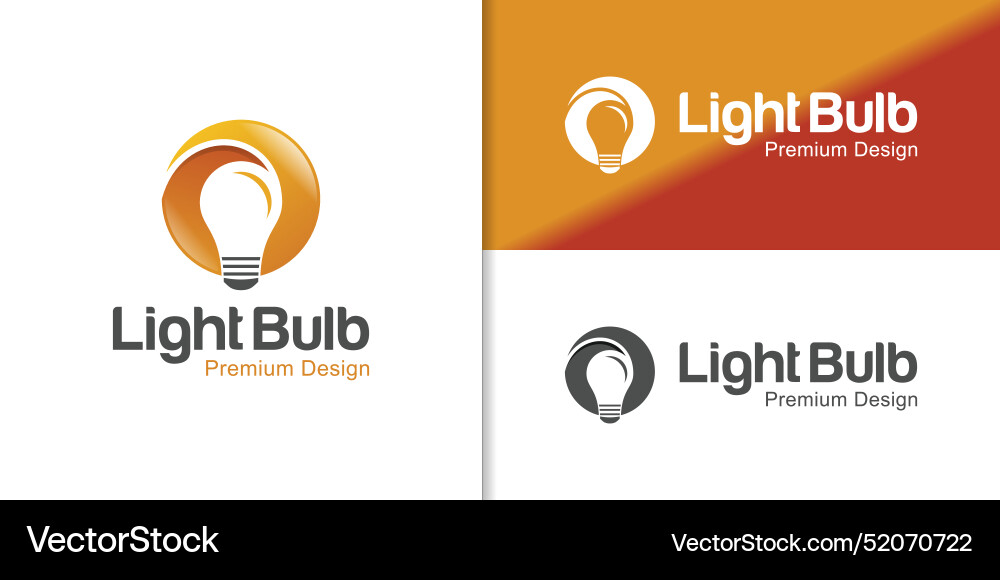 Modern logos of light bulb tech creative idea Vector Image