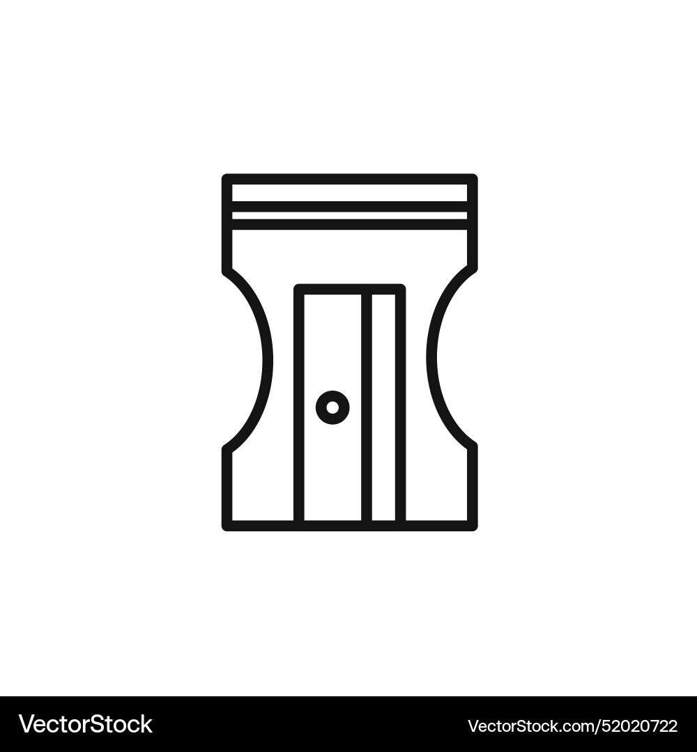 Pencil sharpener icon outline collection in black Vector Image