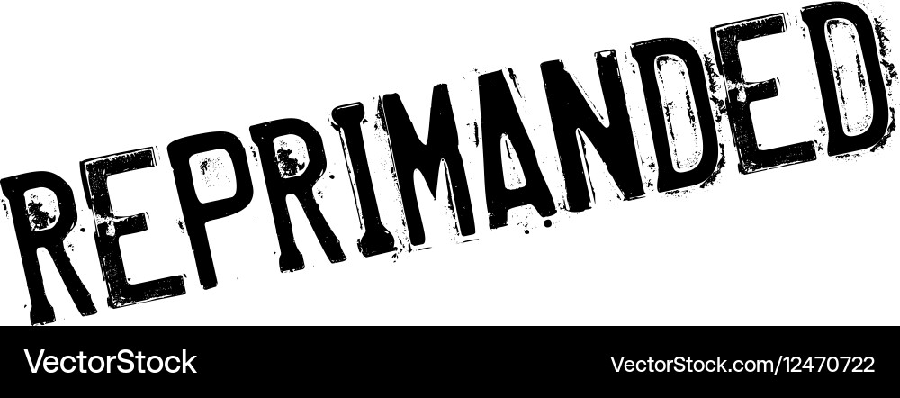 Reprimanded rubber stamp Royalty Free Vector Image
