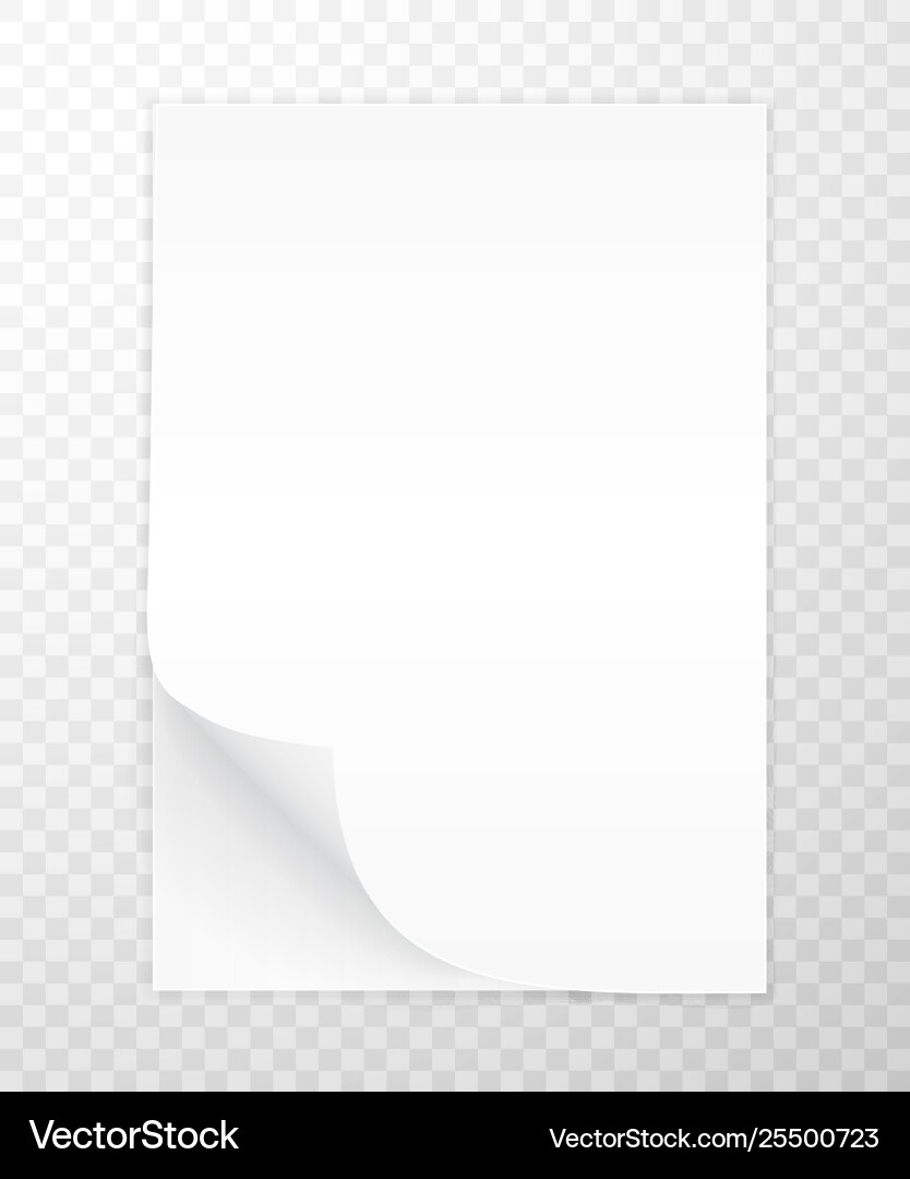 Blank a4 sheet white paper with shadow Royalty Free Vector