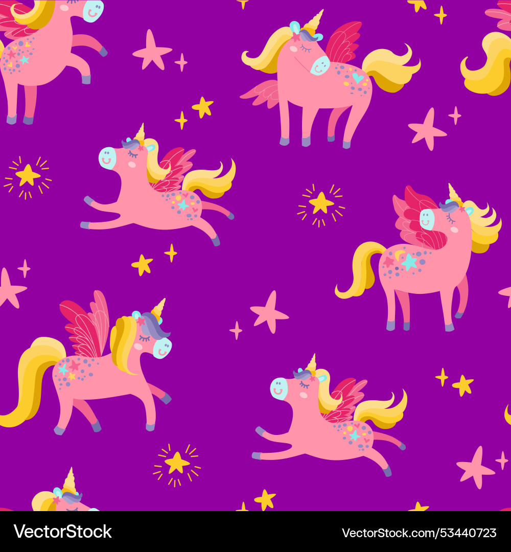 Children magic seamless pattern cute ornament Vector Image