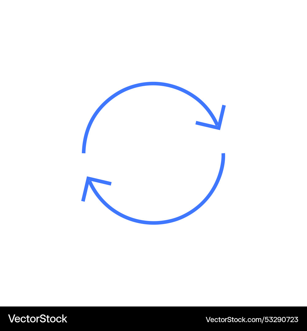 Circular arrow icon symbolizing process flow Vector Image