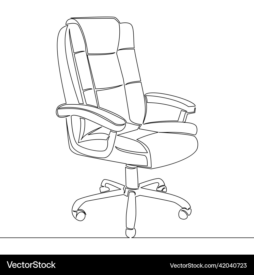 Office Chair Outline Line Drawing Of An Office Chair Featuring Back