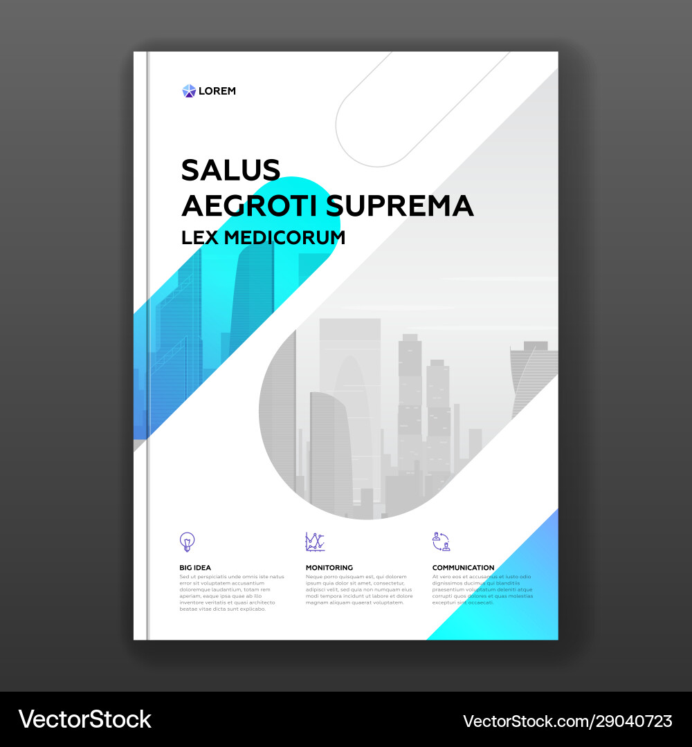 Corporate brochure cover design template Vector Image