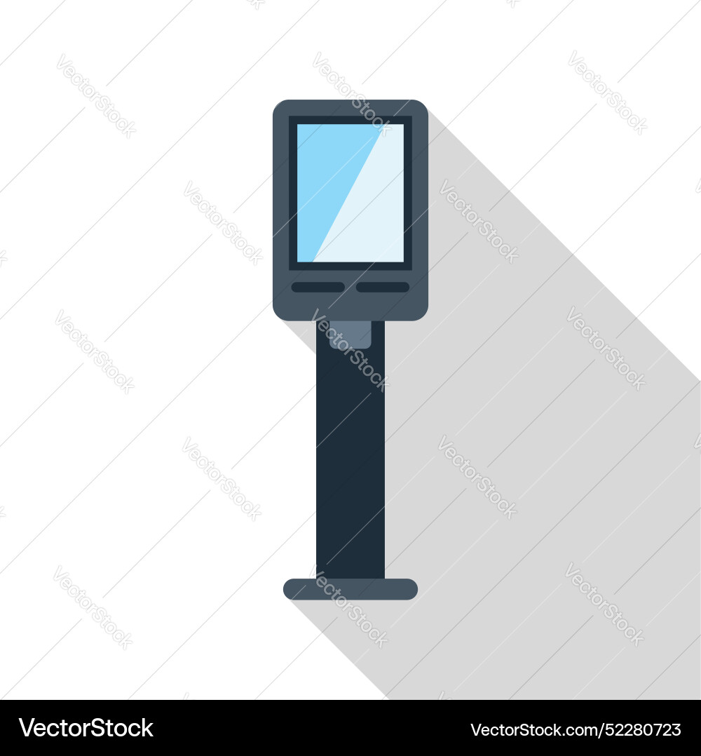 Digital information kiosk displaying important Vector Image