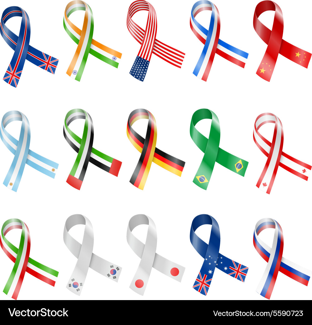Flag ribbon Royalty Free Vector Image - VectorStock