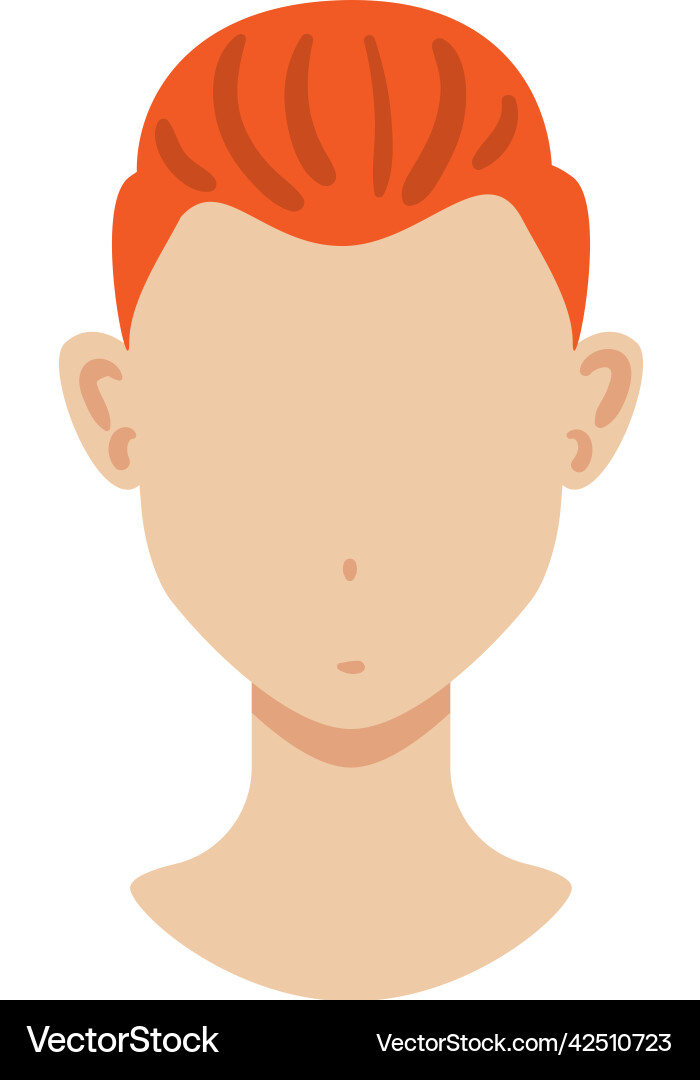 Ginger male haircut composition Royalty Free Vector Image