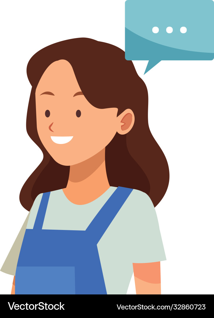 Housekeeping female worker avatar character Vector Image