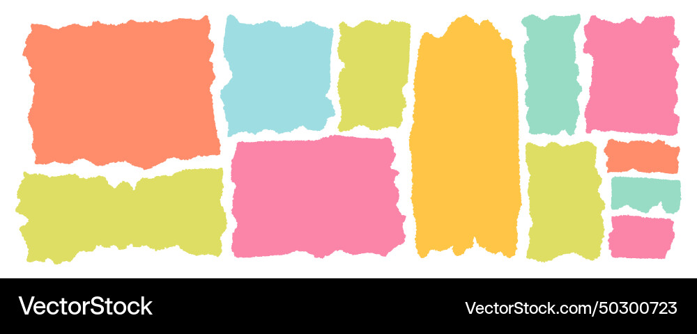 Ripped Paper Collage Royalty Free Vector Image