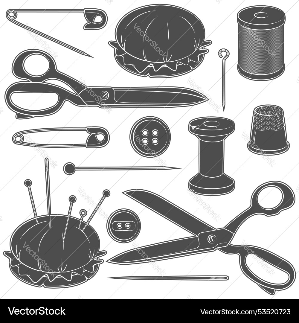 Kit Tailoring Vector Images (over 2,100)
