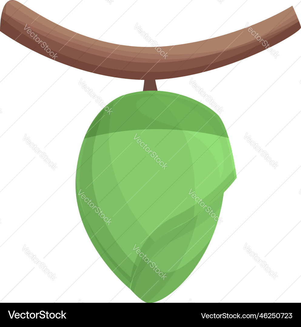 Seide Cocoon Symbol Cartoon natürliches Leben Vektorbild