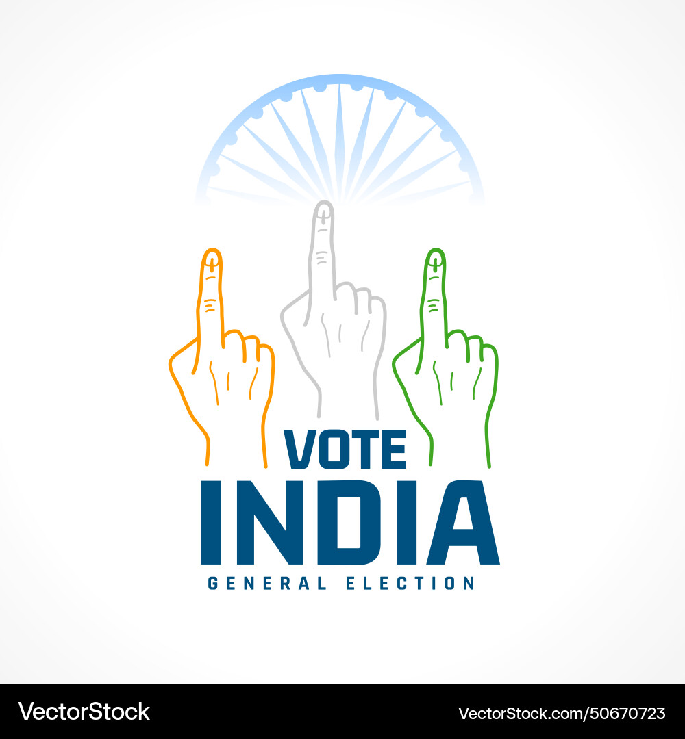 Vote for india general election background Vector Image