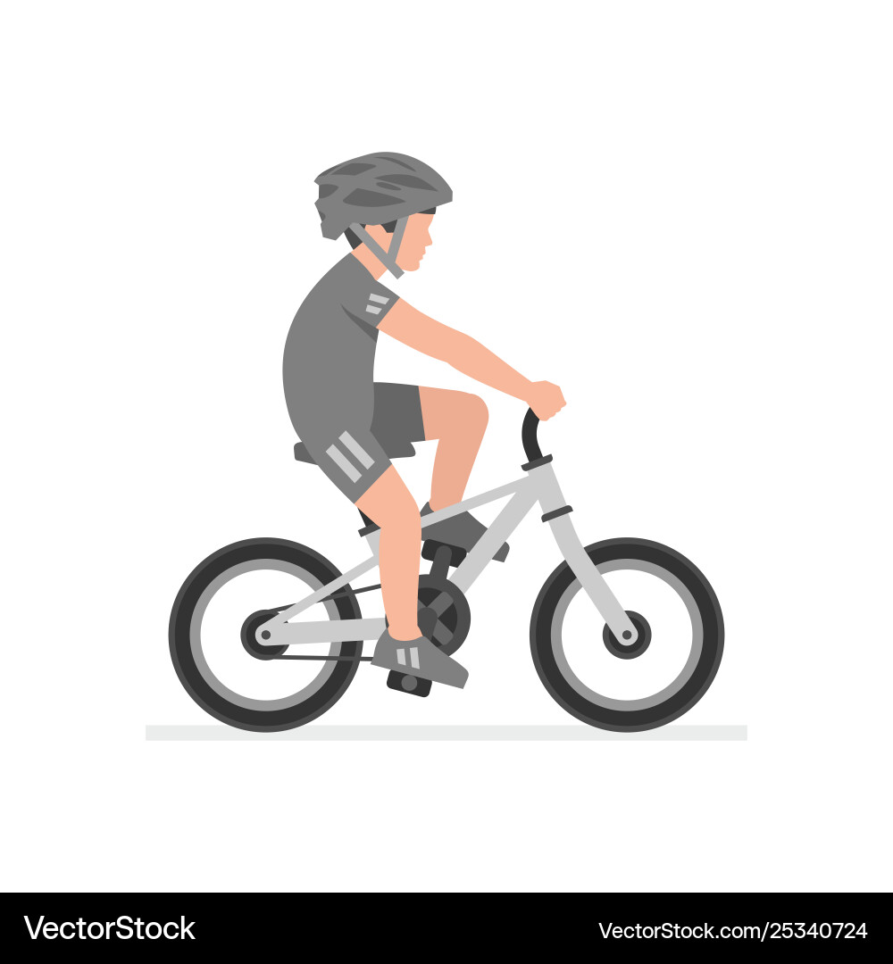 Boy riding bike Royalty Free Vector Image - VectorStock
