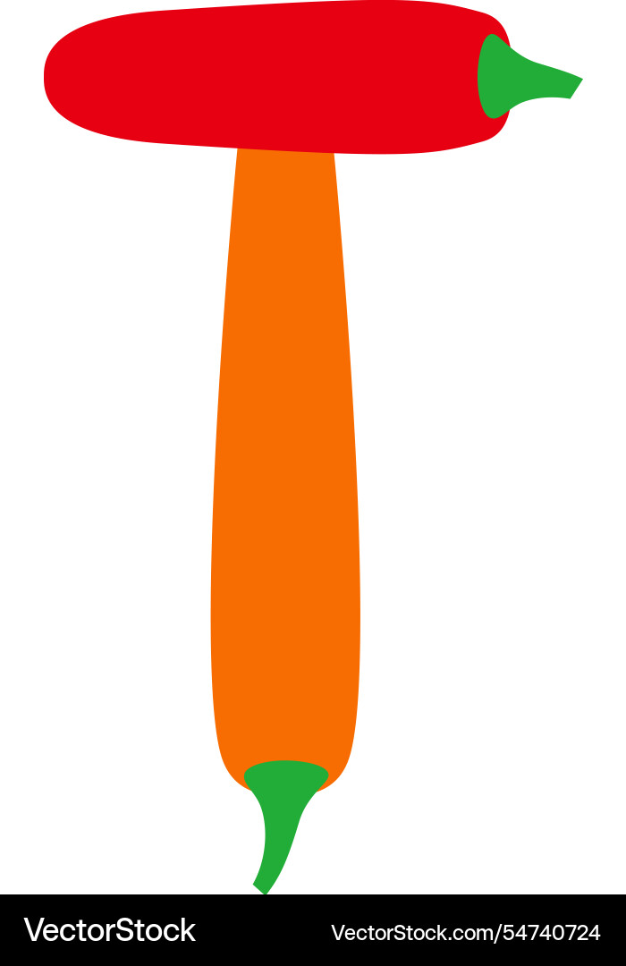 Chili pepper alphabet Royalty Free Vector Image