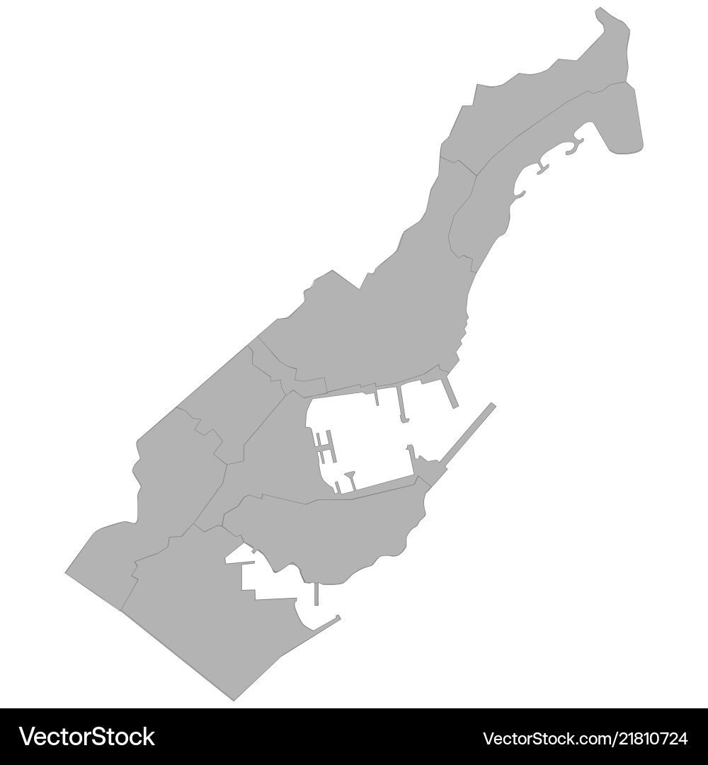 Detailed Monaco Map Royalty Free Vector Image - VectorStock
