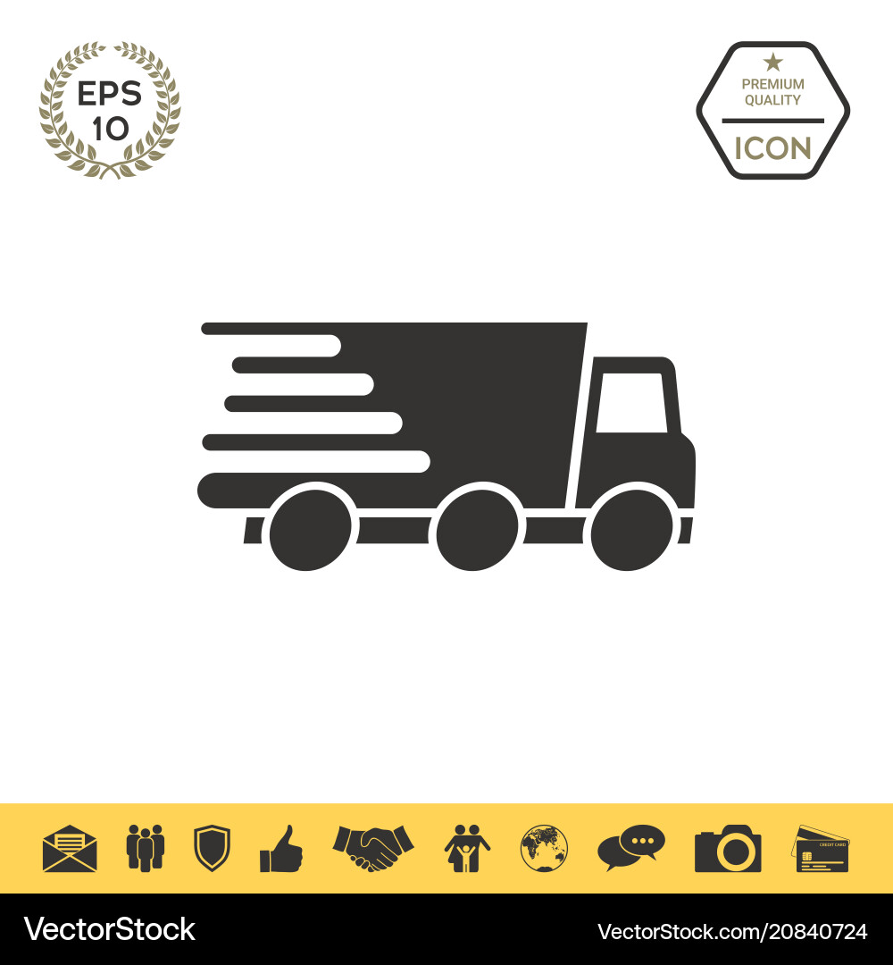 Express delivery icon car Royalty Free Vector Image
