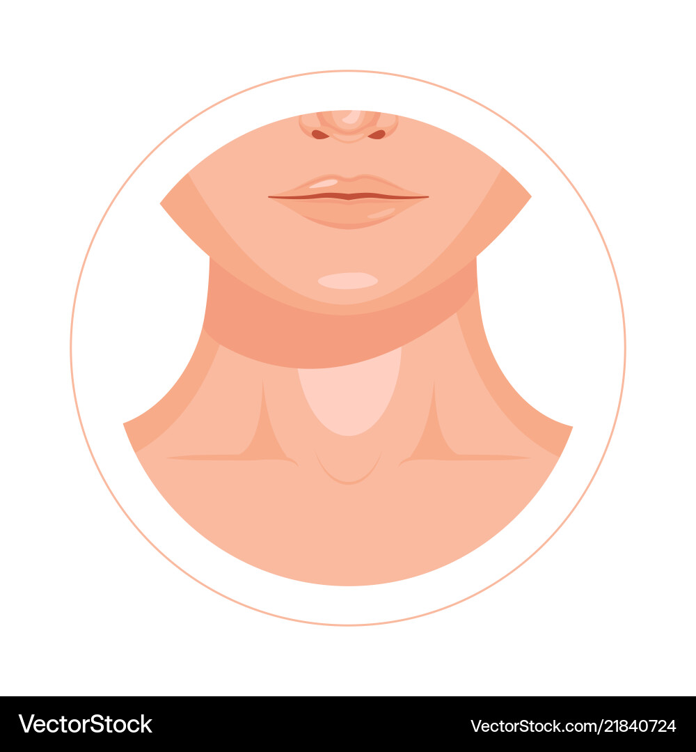 Human Head & Neck Icon - Throat & Features