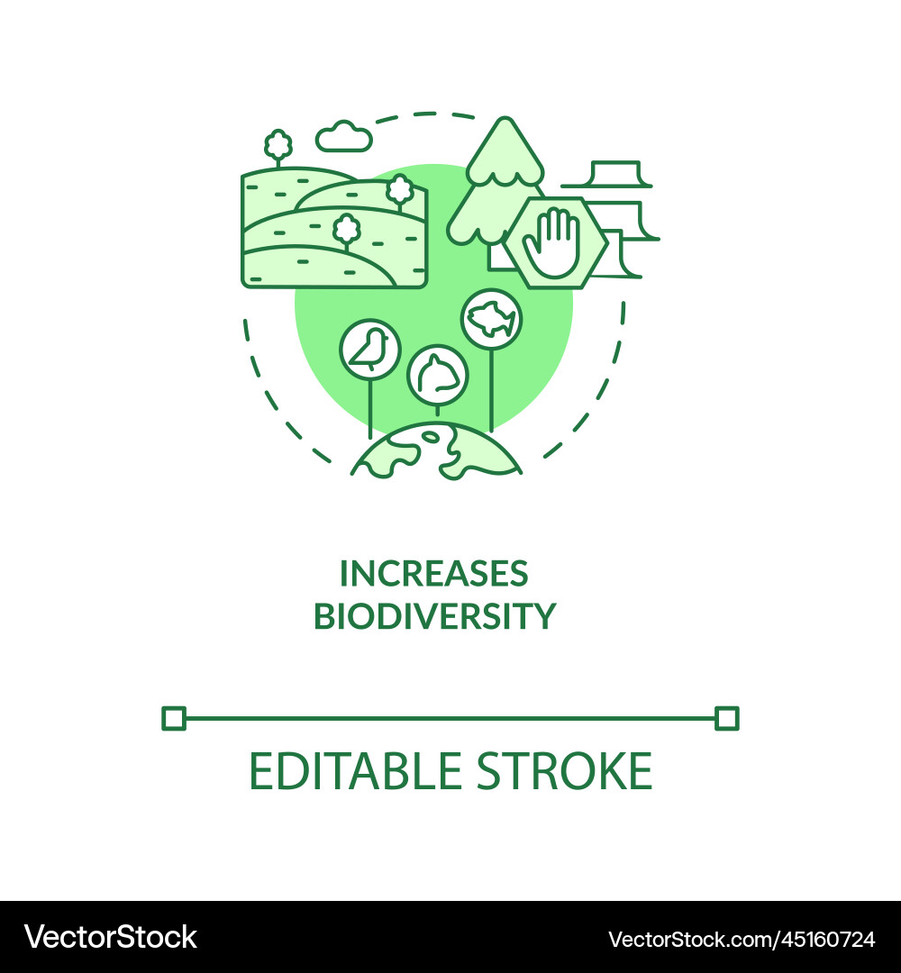 Increase biodiversity green concept icon Vector Image