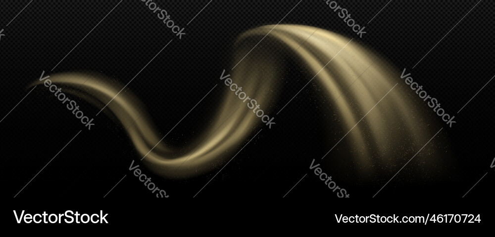 Isolated dust swirl sand wind tail effect Vector Image