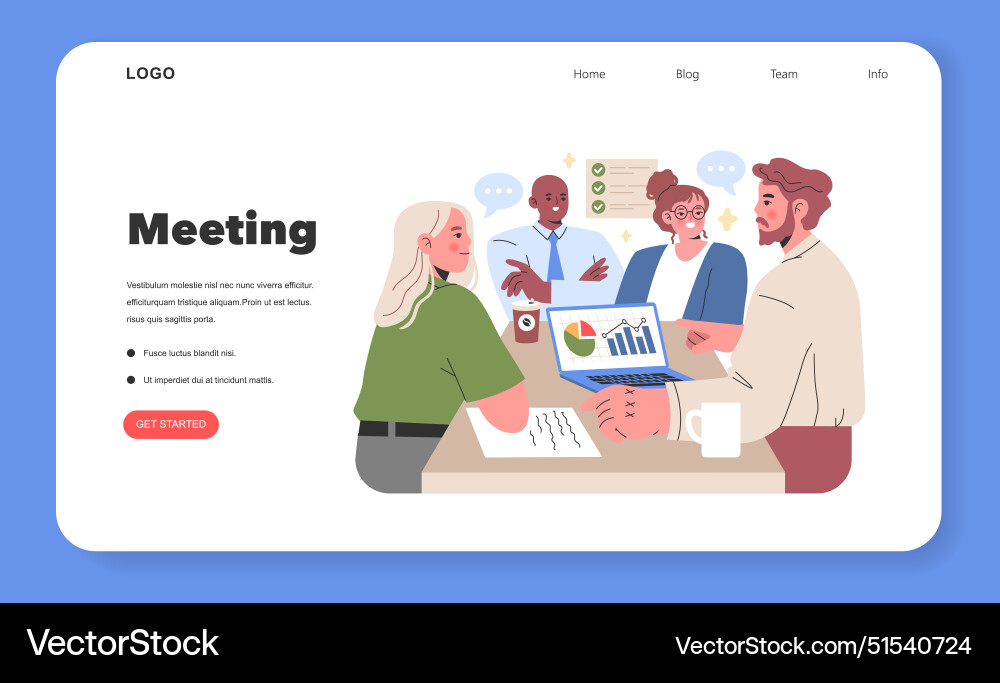 Meeting concept Royalty Free Vector Image - VectorStock