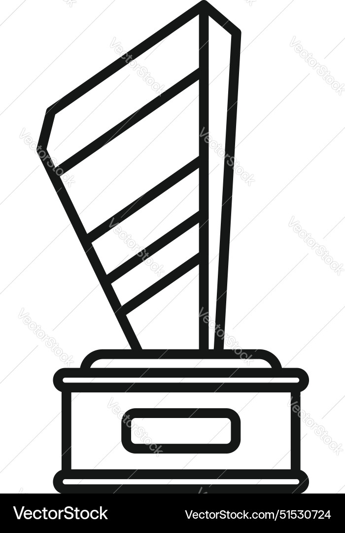 Modern minimalist trophy award icon celebrating Vector Image