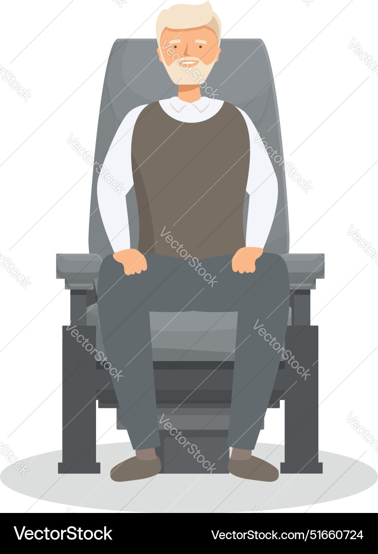 Senior executive waiting patiently Royalty Free Vector Image