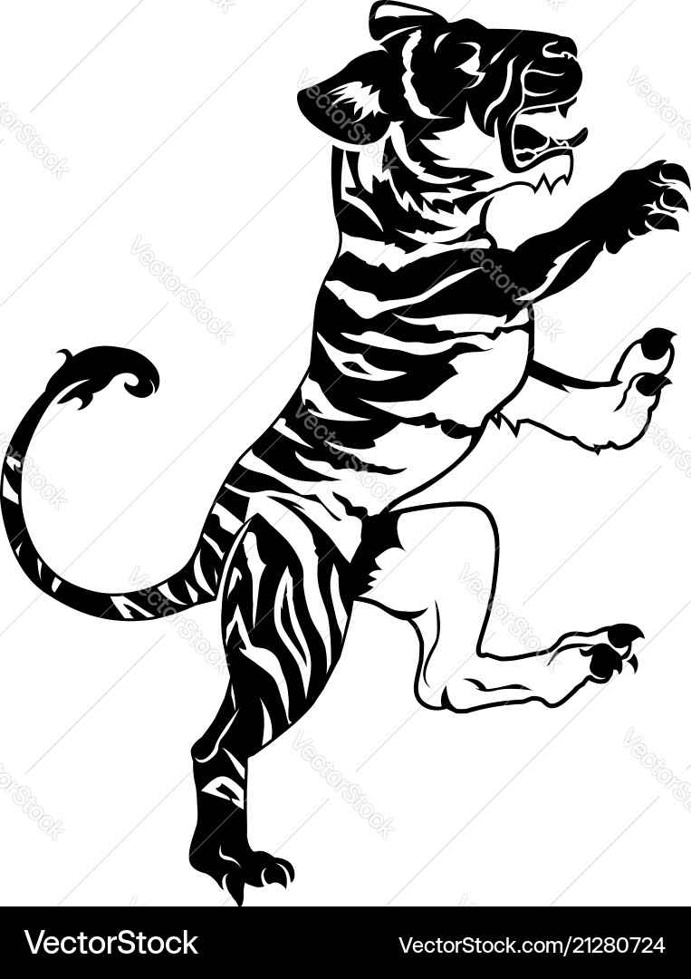 Stylized tiger Royalty Free Vector Image - VectorStock