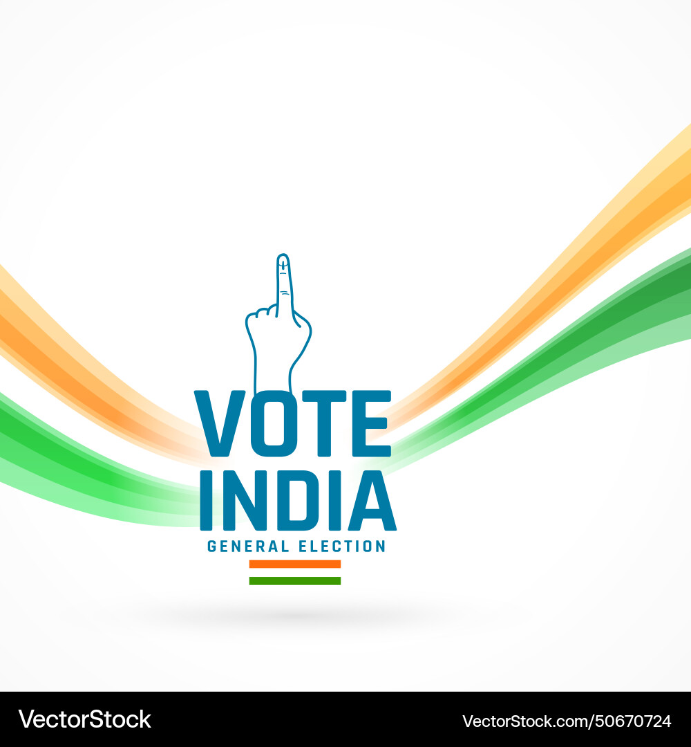 Vote india general election background a symbol Vector Image