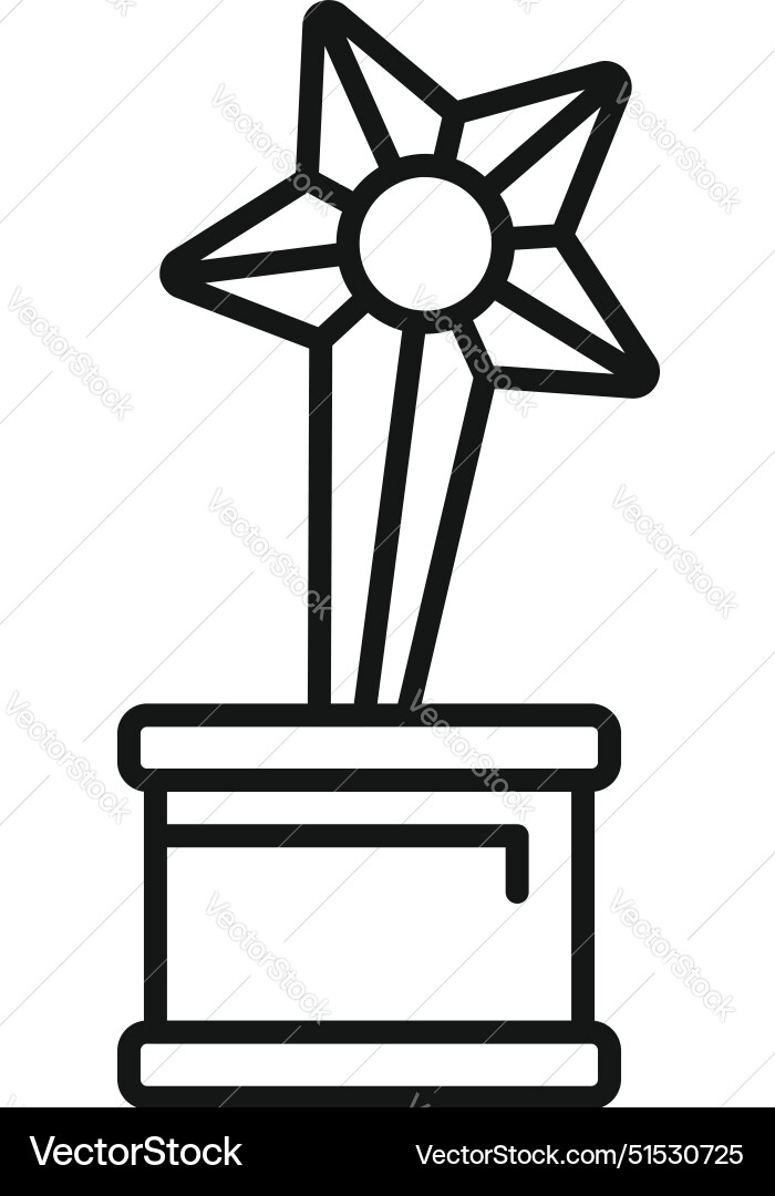 Achieving victory with golden star award Vector Image