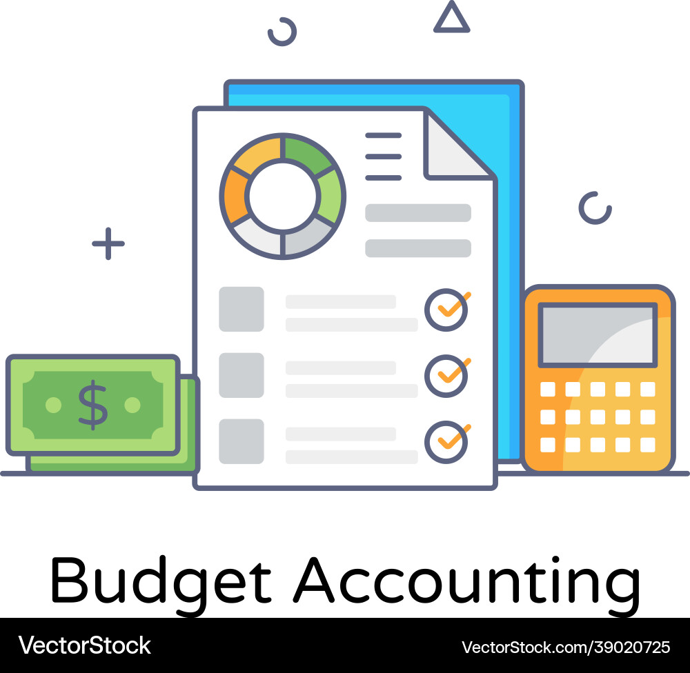 Budget accounting Royalty Free Vector Image - VectorStock
