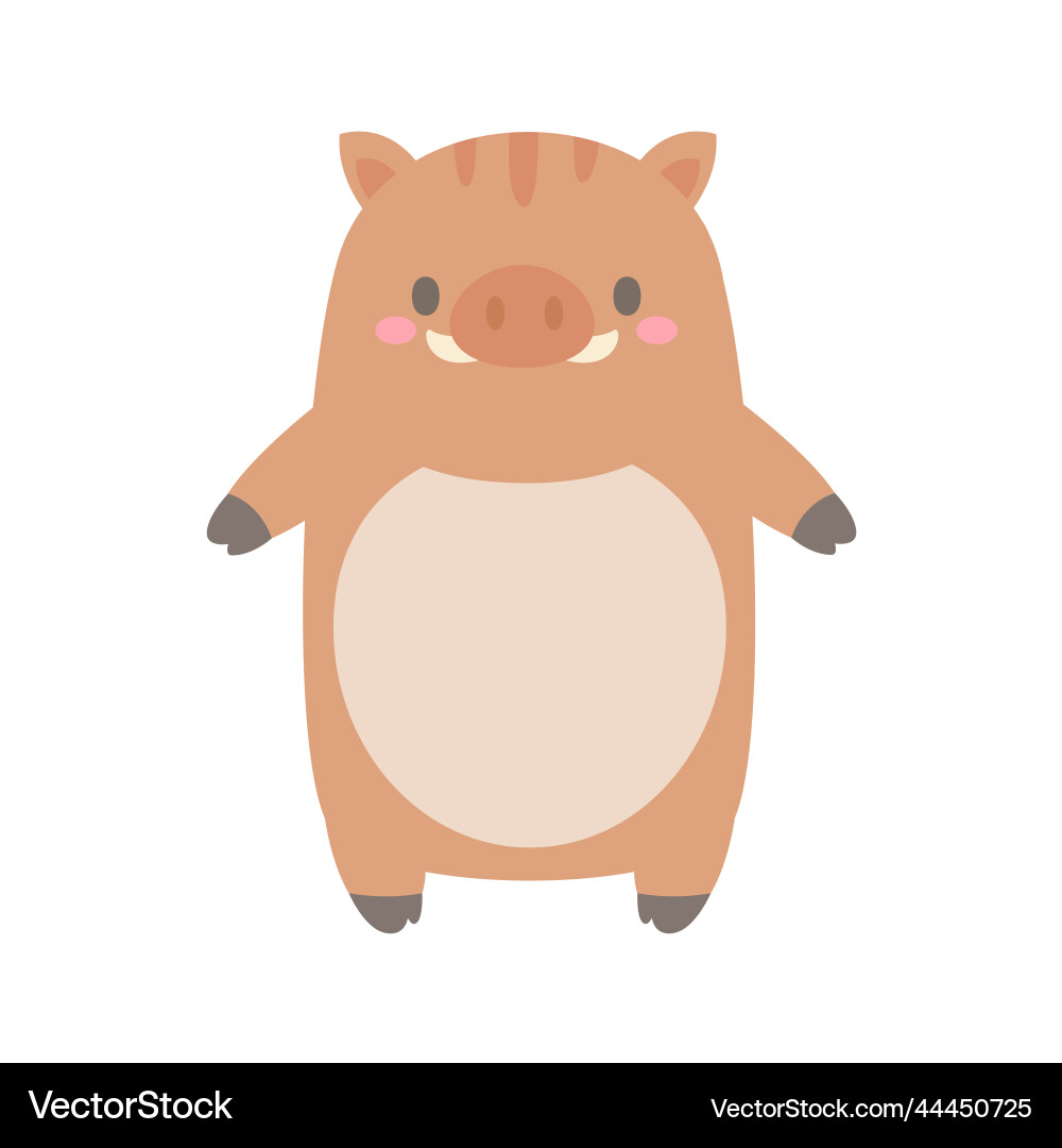 Cute wild animal cartoon text frame Royalty Free Vector