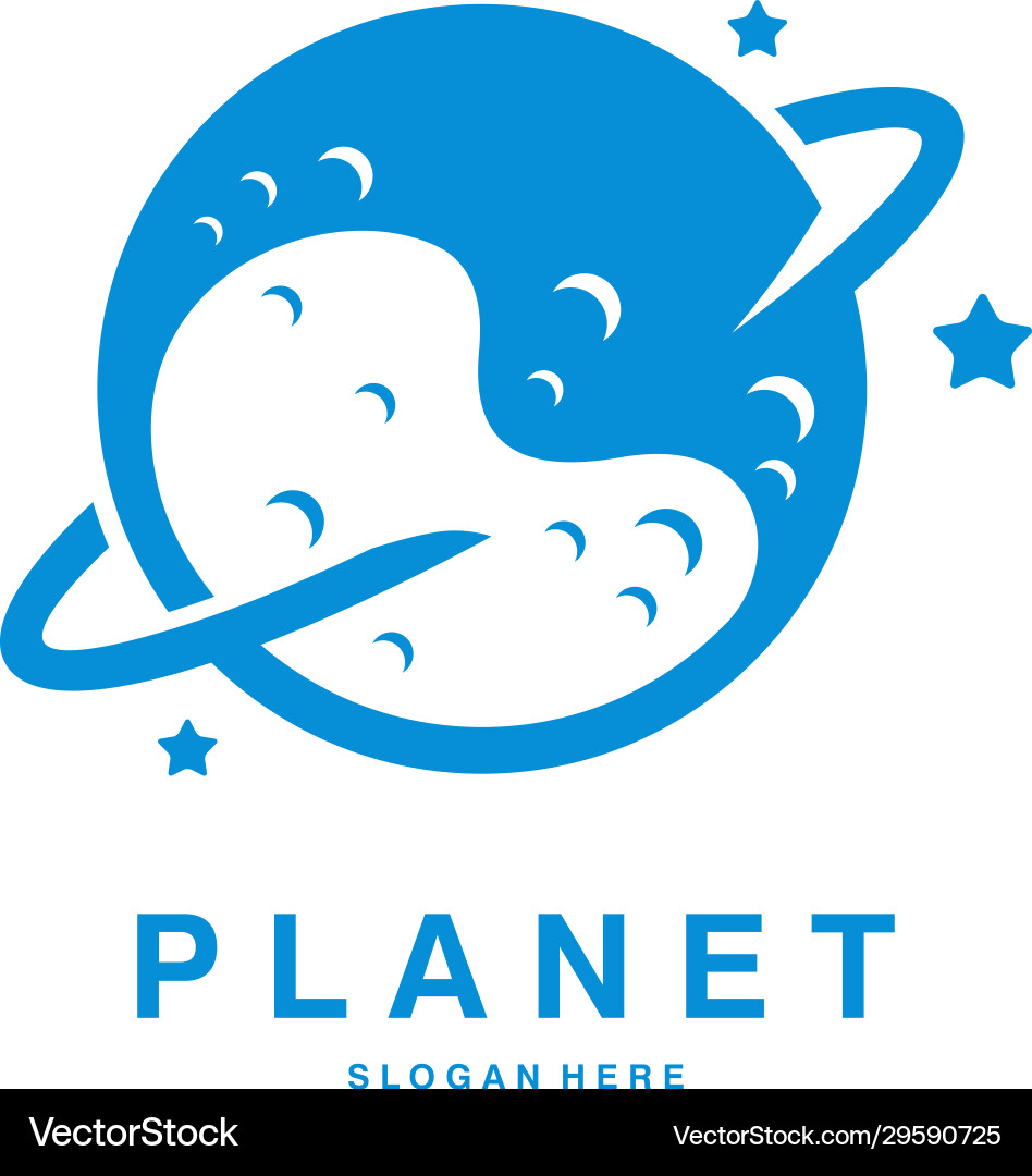 Planet logo designs communications worldwide Vector Image