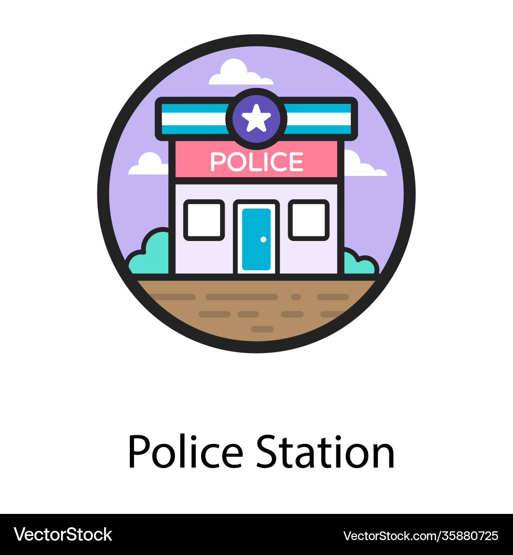 Police station Royalty Free Vector Image - VectorStock