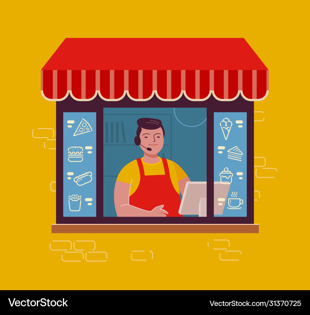 Takeaway food restaurant eatery menu Royalty Free Vector
