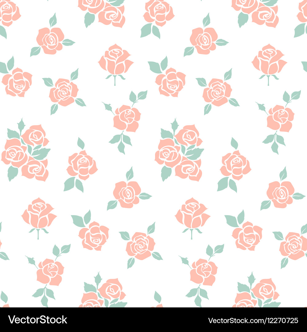 Vintage rose pattern Royalty Free Vector Image
