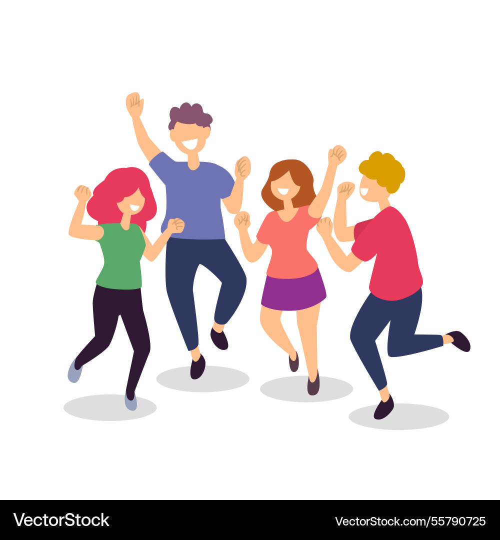 Young people dancing Royalty Free Vector Image