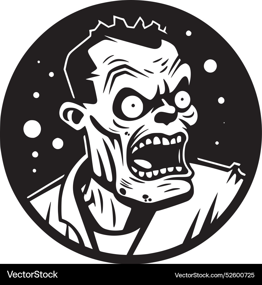 Zombie - minimalist and simple silhouette Vector Image