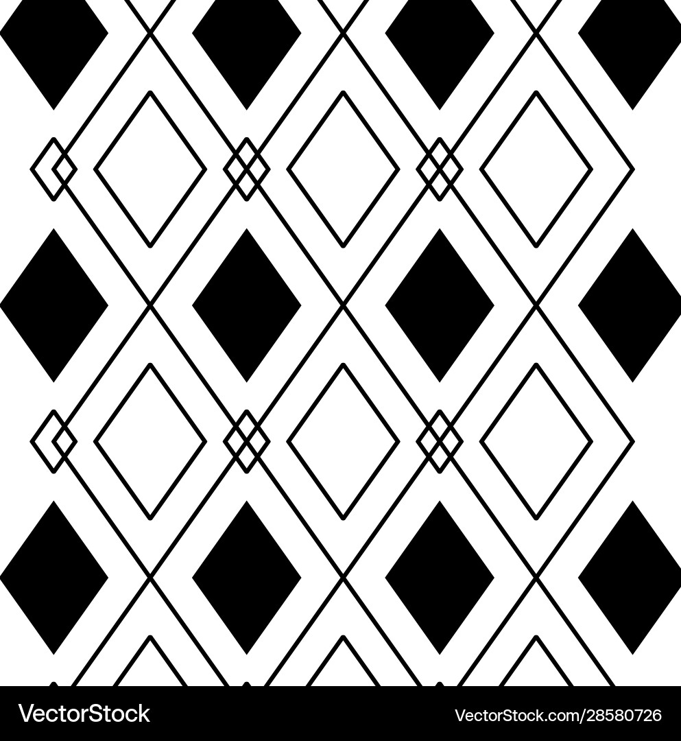 Black and white diamond background design Vector Image