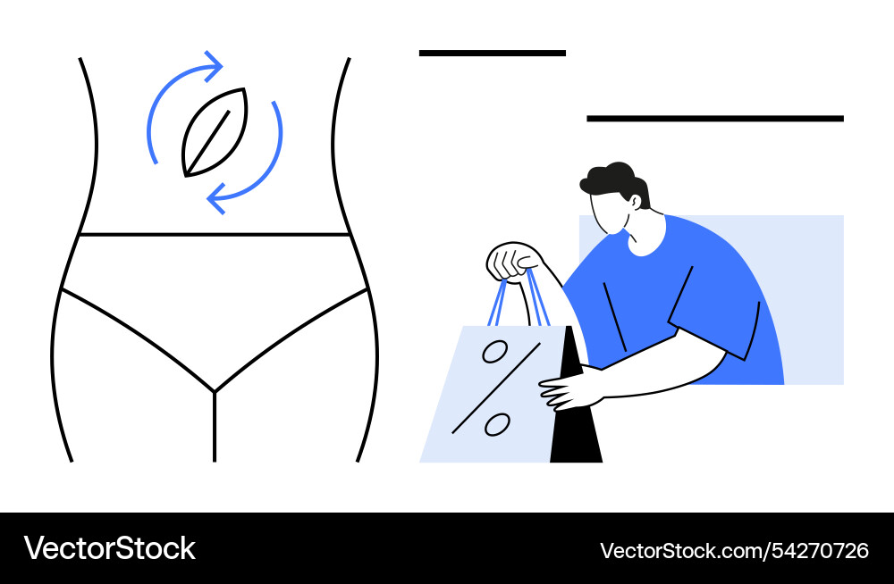 Body shaping techniques and discount shopping Vector Image