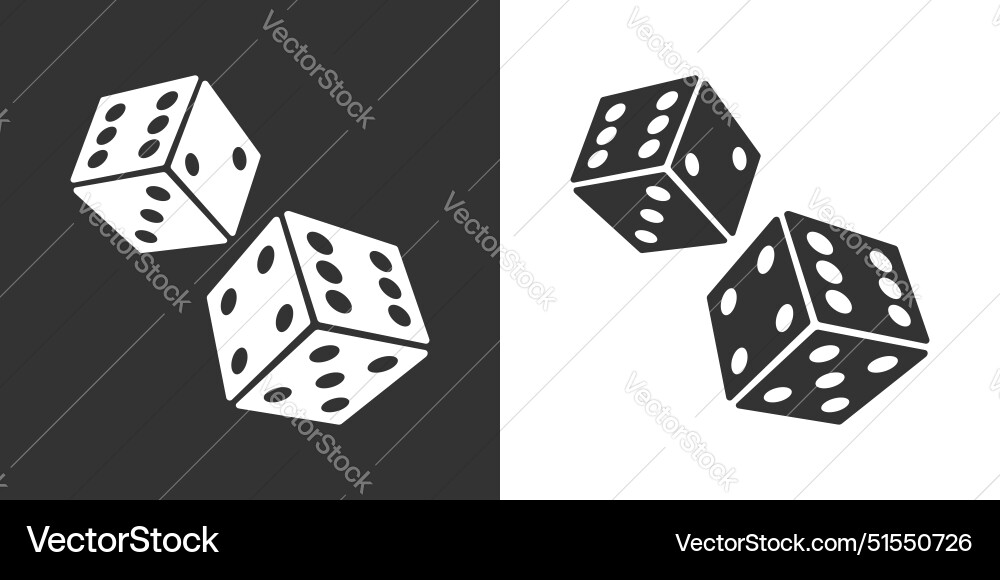 Dice signs Royalty Free Vector Image - VectorStock