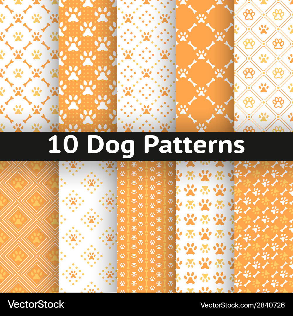 Dog Paw Print Pattern Royalty Free Vector Image