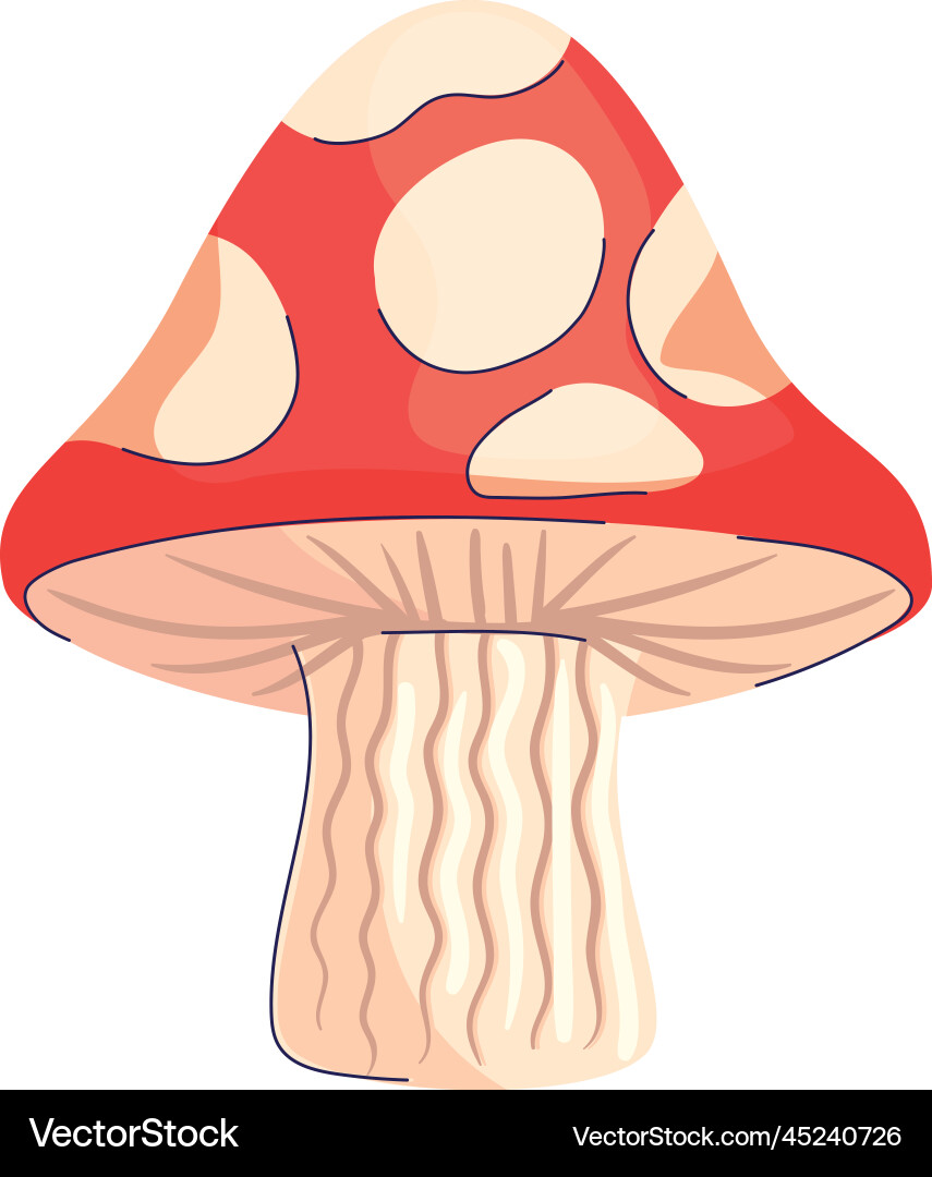 Fungus plant garden nature Royalty Free Vector Image