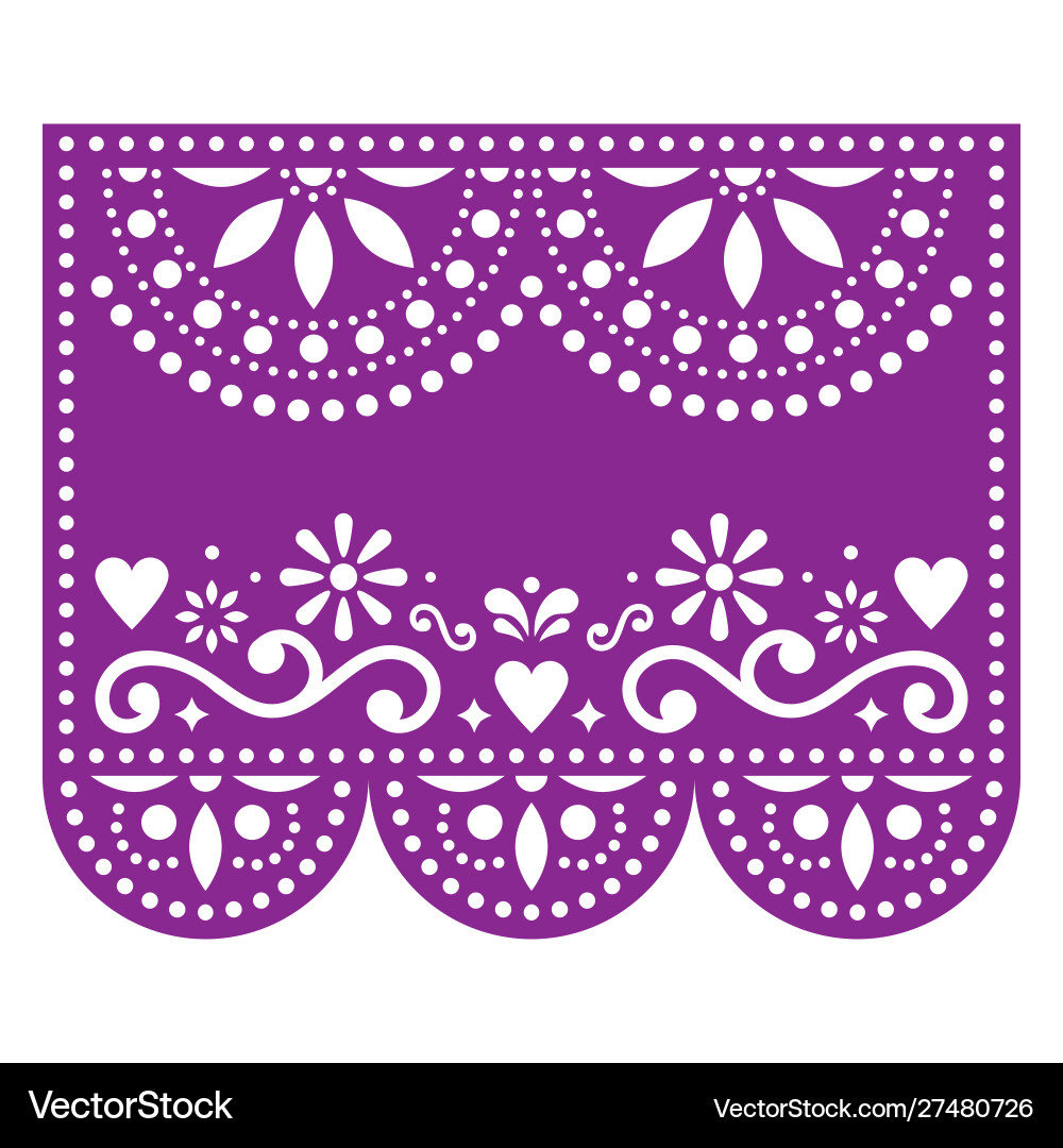 Mexican Papel Picado Banner Royalty Free Vector Image