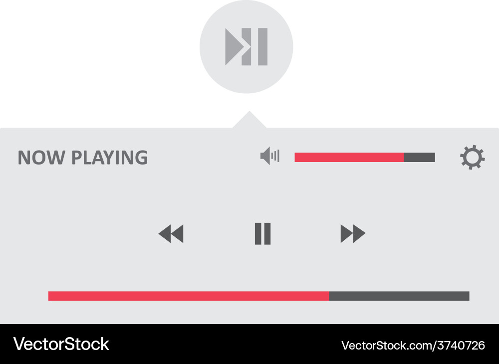 Music Player Interface Royalty Free Vector Image