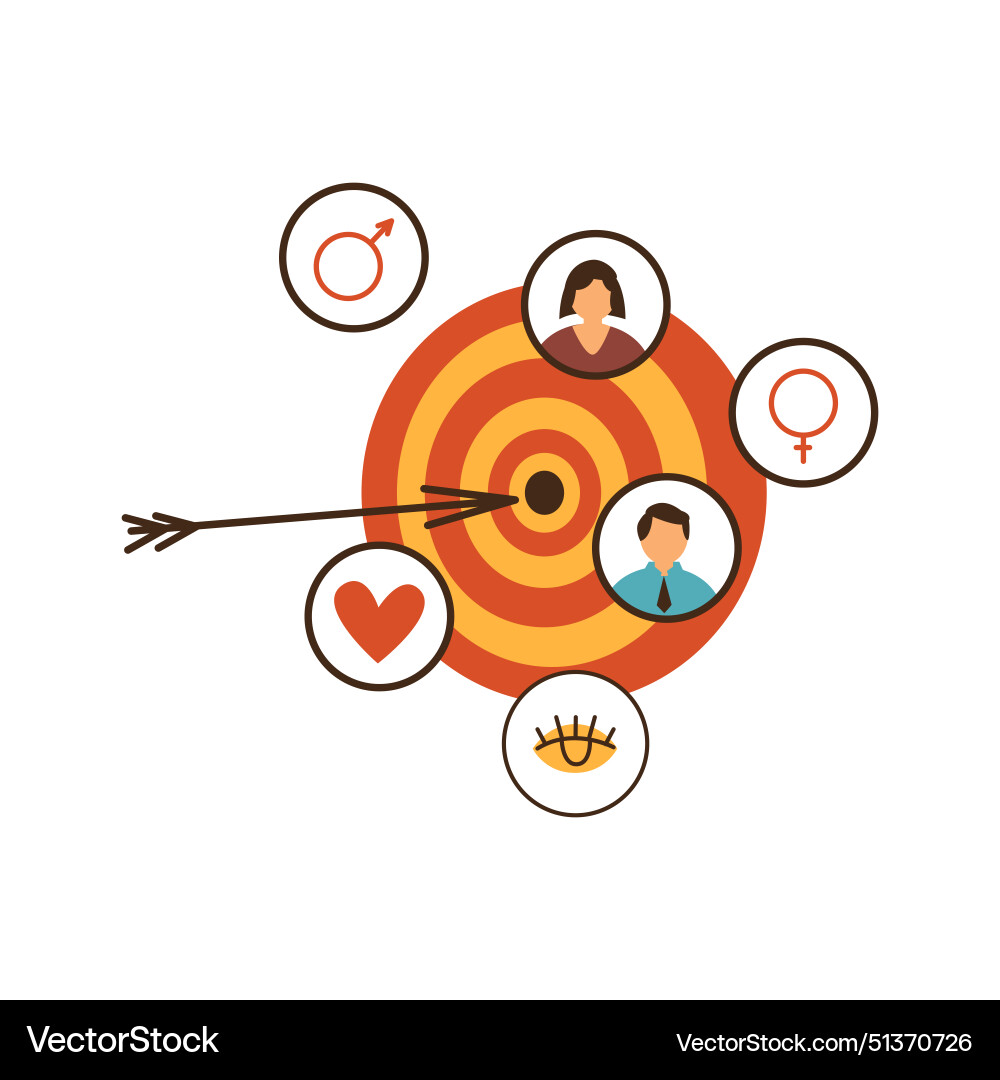 Promotion strategy focused on audience Royalty Free Vector