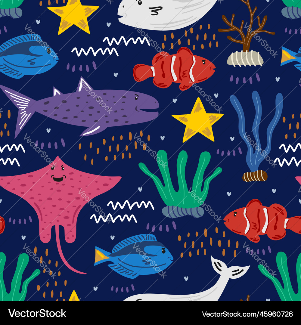 Blue Tang Fish And Clown Fish