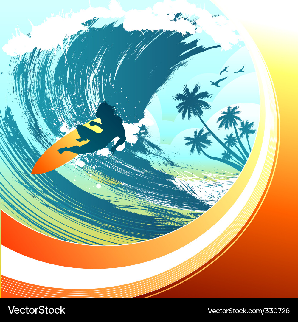 Surfing Royalty Free Vector Image - VectorStock