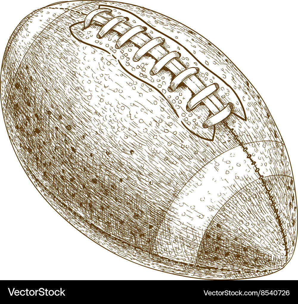 Vintage Football Engraving Royalty Free Vector Image