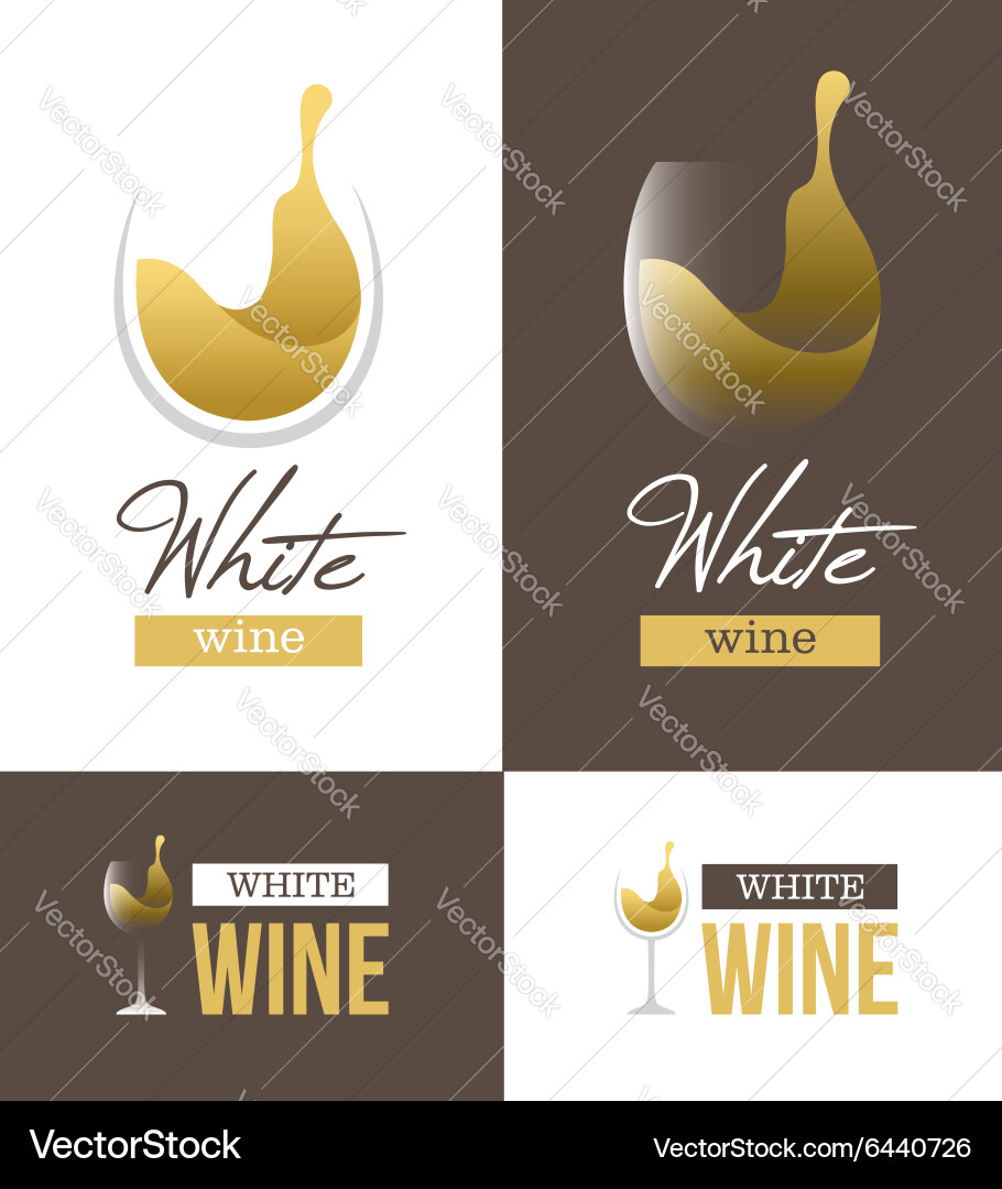 White wine logo Royalty Free Vector Image - VectorStock