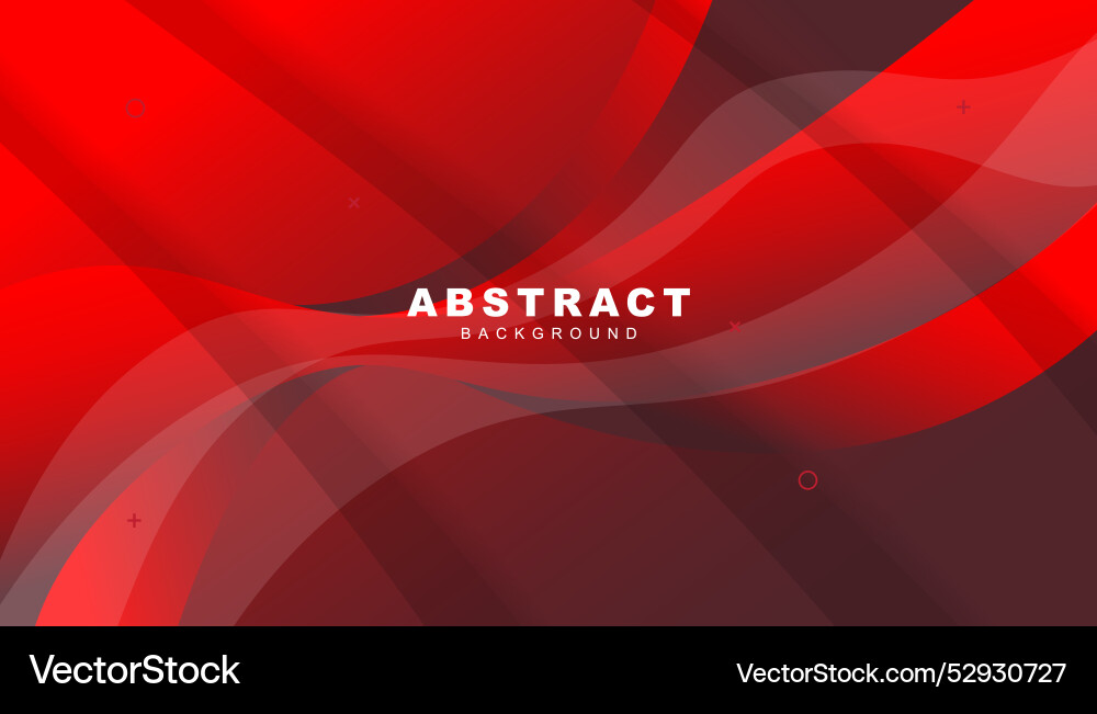 Abstract red background with dynamic waves Vector Image
